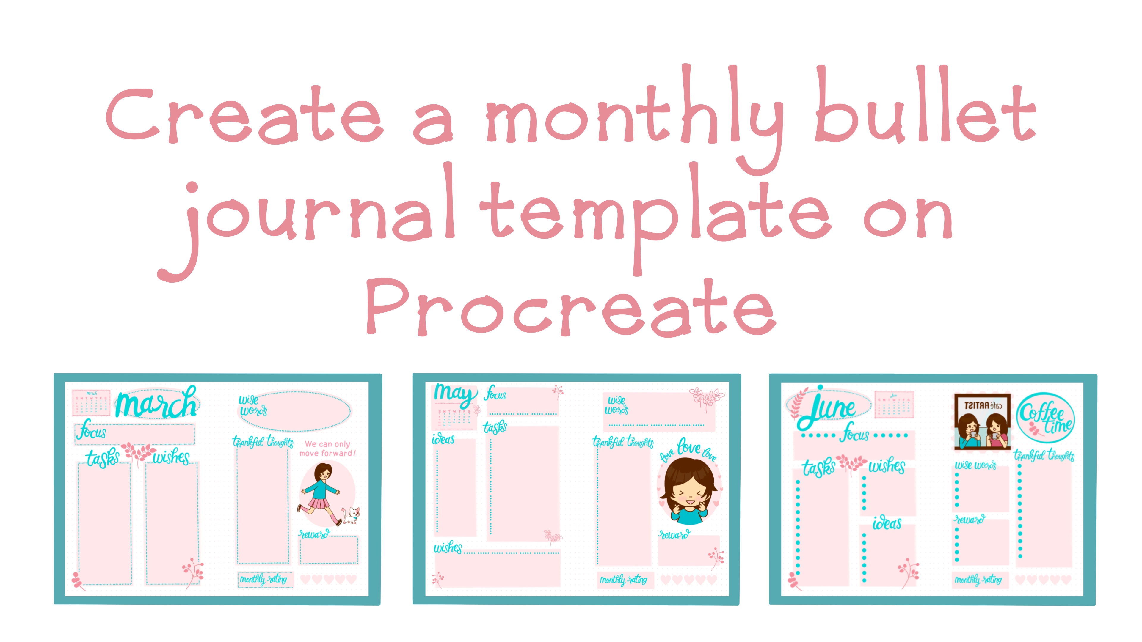 Monthly Bullet Journal: Design your own template on Procreate – EV ...